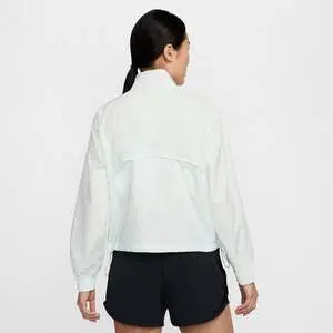 Nike Dri-fit Zip-up Jacket With Stand Collar And Drawstring Hem