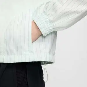 Nike Dri-fit Zip-up Jacket With Stand Collar And Drawstring Hem