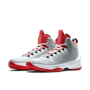 JORDAN Melo M11 High Top Sneakers - Grey/red
