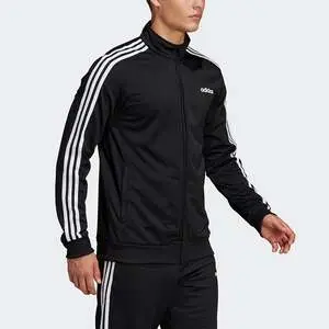 Adidas Knit Stand Collar Logo Track Jacket