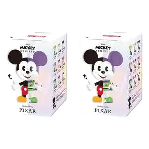 POP MART Disney Mickey Remixed Mickey Meets Pixar Series Figures Sealed Case - Multi-color