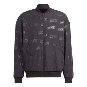Adidas Embossed Reversible Bomber Jacket - Black