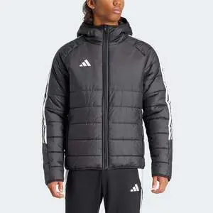 Adidas Puffer Jacket With Hood And Stripes