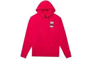 VANS Logo Print Hoodie - Red