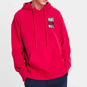 VANS Logo Print Hoodie - Red