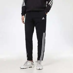 Adidas Sports Essentials Knitted Tricot Snap Pants - Black