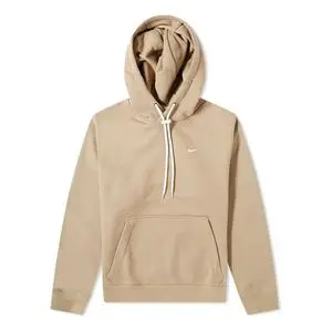 Nike Casual Sports Drawstring Fleece Lined Long Sleeve Hoodie - Khaki