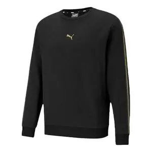 PUMA Logo Fleece Lined Crewneck Sweatshirt - Black