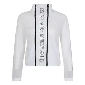 Nike Full-length Zipper Cardigan Running Jacket - White