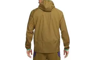Nike Trail Aireez Lightweight Hooded Running Jacket - Olive/green