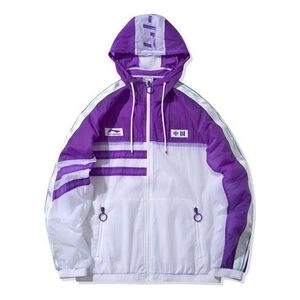 LI-NING Windbreaker Jacket - Purple/white