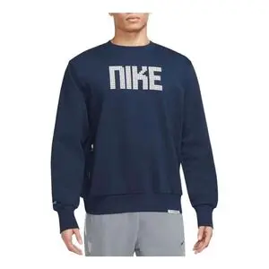 Nike Dri-fit Standard Issue Soccer Crewneck Sweatshirt - Blue/white