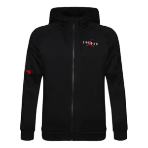 JORDAN Jumpman Air Fleece Full-zip Hoodie - Black