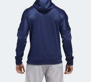 Adidas Pullover Hoodie With Large Logo - Dark Blue