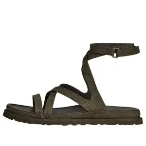 UGG UGG GoldenGaze Embossed Ankle Wrap Sandals Dense Smoke