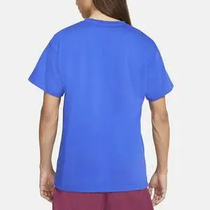 Nike X Embroidered Logo Sports Short Sleeve Blue T-shirt - Multi-color