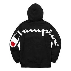 Supreme X Champion Hooded Sweatshirt - Black/white