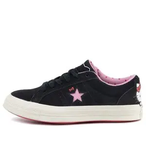 CONVERSE X Hello Kitty One Star Suede Low Top Sneakers - Black