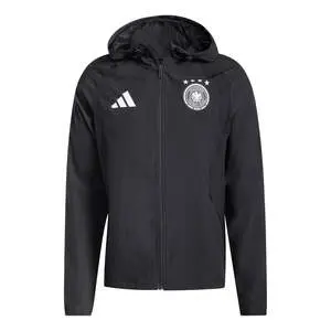 Adidas Germany Tiro Travel Full Zip Windbreaker - Black