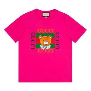 Gucci Short Sleeve Crew Neck T-shirt - Purplered