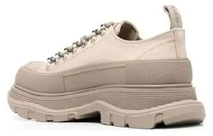 Alexander McQueen Tread Slick Lace Up Sneakers - Beige