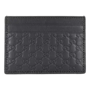 Gucci Card Case Microguccissima - Black