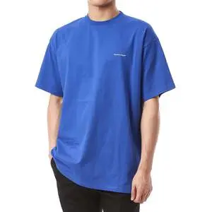 Balenciaga Small Logo Cotton T-shirt - Blue