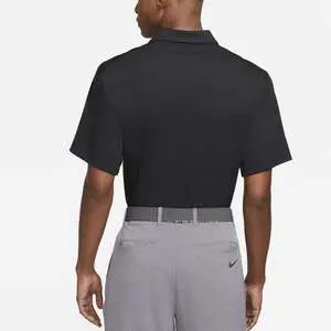 Nike Casual Solid Color Breathable Short Sleeve Polo Shirt Black
