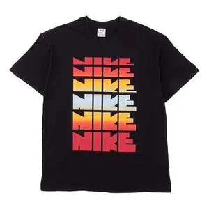 Nike Graphic Print Short Sleeve T-shirt - Black