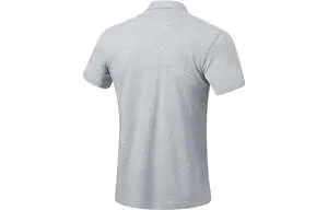 LI-NING Plain Short Sleeve Polo Shirt - Grey