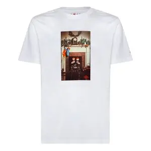 JORDAN Air Jordan Chimney Tee Printing Short Sleeve Us Edition White White
