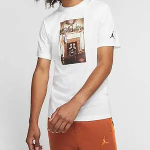 JORDAN Chimney Tee Printing Short Sleeve Us Edition - White