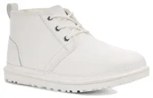 UGG Neumel Leather Lace-up Ankle Boots - White