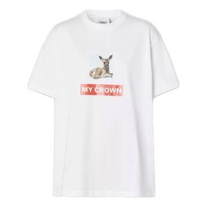 Burberry Deer Print Cotton T-shirt