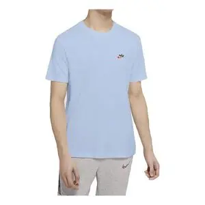 Nike Heritage Short Sleeve Tee With Small Logo - Sky Blue