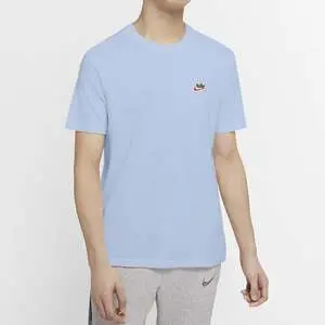 Nike Heritage Short Sleeve Tee With Small Logo - Sky Blue