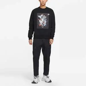 Nike Af-1 Pattern Splicing Fleece Knit Pullover
