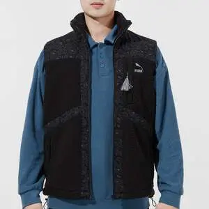 PUMA Paisley Woven Sherpa Vest