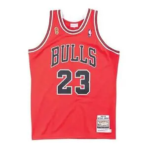 Mitchell & Ness Nba Authentic Chicago Bulls Road Finals 1995-96 Michael Jordan Jersey - Red/white/black