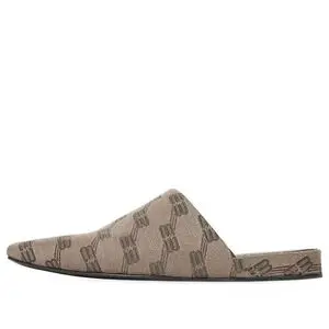 Balenciaga Bb Monogram Cosy Mules - Brown