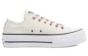 CONVERSE Chuck Taylor All Star Platform Low Floral Print Sneakers - White