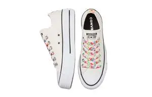 CONVERSE Chuck Taylor All Star Platform Low Floral Print Sneakers - White