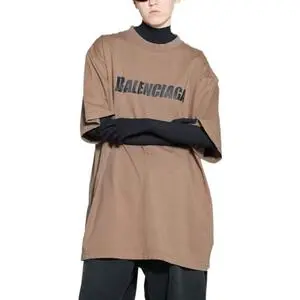 Balenciaga Boxy Fit T-shirt - Tan