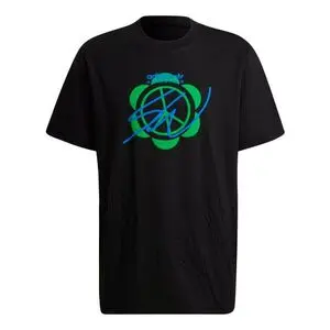 Adidas Originals Casual Round Neck Printing Short Sleeve Black - Default Color