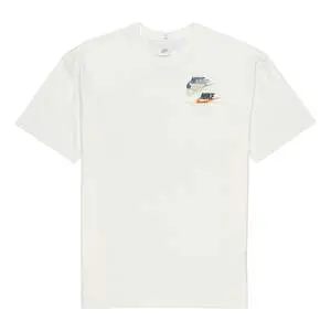 Nike As Nsw Tee Prem Pocket Casual Breathable Round Neck Logo Solid Color Short Sleeve White T-shirt - Multi-color