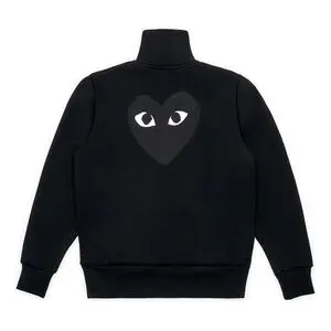 Play Comme Des Garcon Zip Sweatshirt With Big Heart Detail