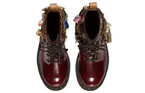 Dr. Martens X Marc Jacobs Embellished Combat Boots - Cherry Red