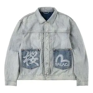 PALACE X Evisu Type 2 Denim Jacket - Reverse Indigo