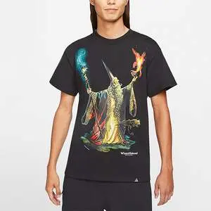 Nike Casual Sports Subject Printing Short Sleeve - Black