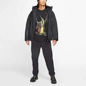 Nike X Casual Sports Subject Printing Short Sleeve - Black